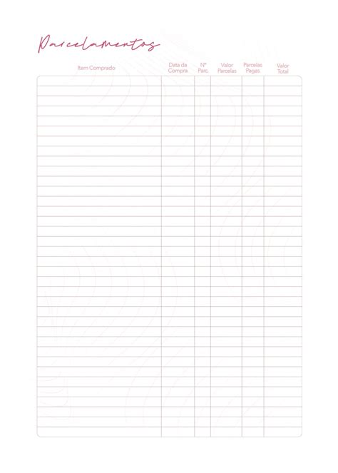 Parcelamentos Do Planner Letras Capa Editavel Fazendo A Nossa Festa