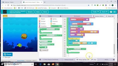 using function blocks in game lab on youtube