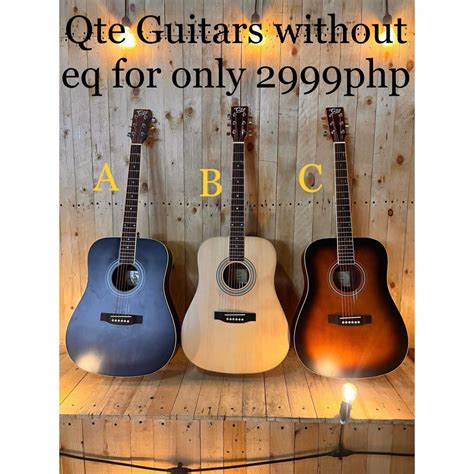 Qte 41 Inches Acoustic Guitar With Trussrod Shopee Philippines