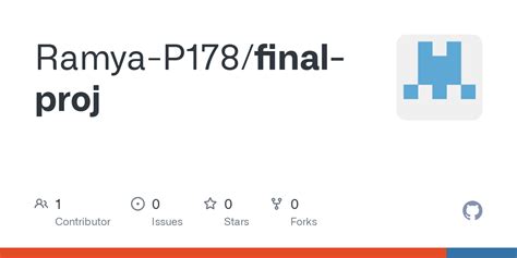 Github Ramya P Final Proj