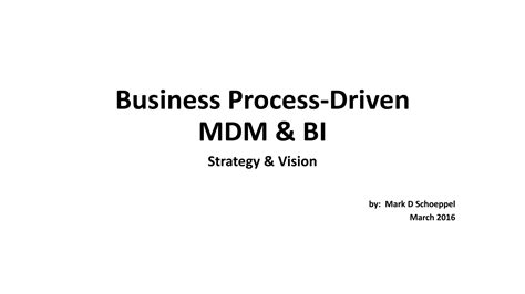 Mdm And Bi Strategy For Large Enterprises Pptx Databases Computer Software And Applications