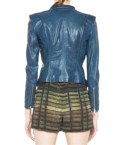 The Tomorrow People Cara Coburn Blue Leather Jacket
