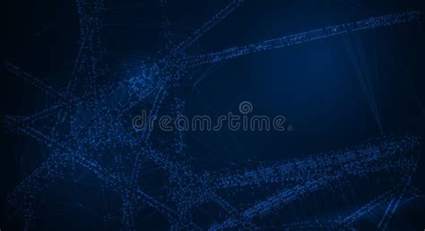 Vector Illustration Moleculeconnected Lines With Dotstechnology On Blue Background Abstract