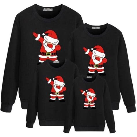 PULL CHANDAIL Pull Noel Famille Sweat Femme Homme Enfants Famille Longue Manches Tops