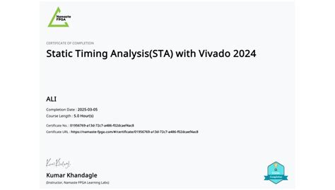 Fpga Vivado Statictiminganalysis Sta Design Verification Constraint Ali Shan🍉