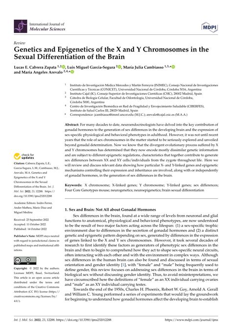 Pdf Genetics And Epigenetics Of The X And Y Chromosomes In The Sexual
