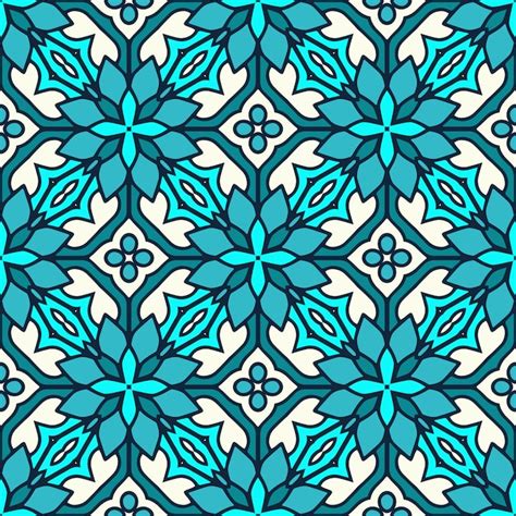 Premium Vector Decorative Geometric Tile Seamless Pattern