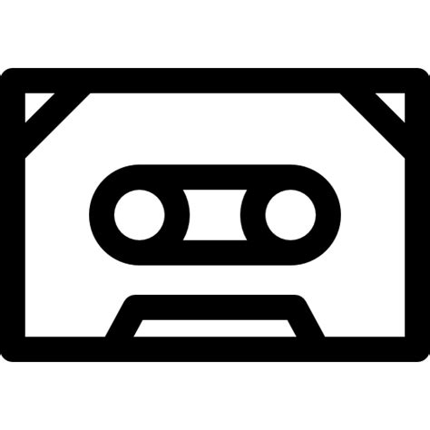 Cassette Basic Rounded Lineal Icon