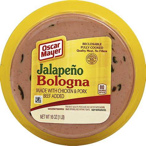 Oscar Mayer Jalapeno Bologna 16 Oz Vacuum Pack Bologna And Liverwurst