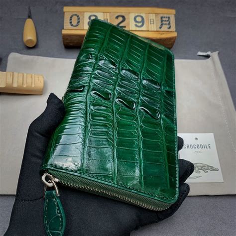 30％割引当季大流行 新品【クロコダイル】背革 ワニ革長財布ラウンドファスナー本物保証背革小銭入一枚革 長財布 小物 Otaonarena