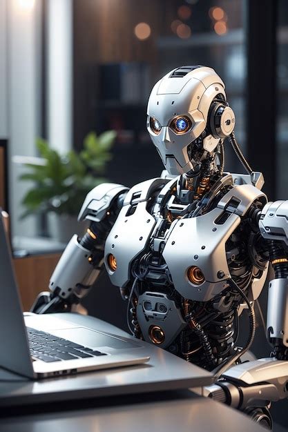 Robo Conseiller Chatbot Concept Robotique Robot Pointez Le Doigt Vers L