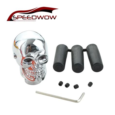Speedwow Universal Gear Shift Knob Car Skull Head Modification Lighted