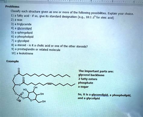 Solved Problems Classify Each Structure Given A5 One Or More Of The