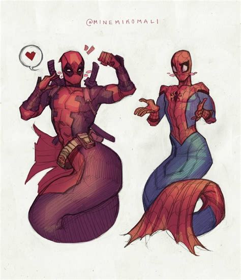 Deadpool And Spiderman By Minemikomali On Deviantart Deadpool And
