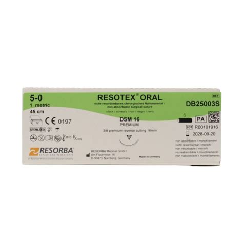 Resorba Resotex Oral 5 0 Sutures 3 8 Circle Premium Reverse Cutting
