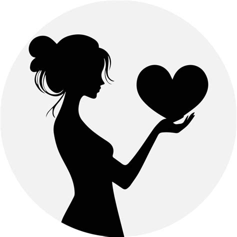 Premium Vector Woman Holding Heart Shpe