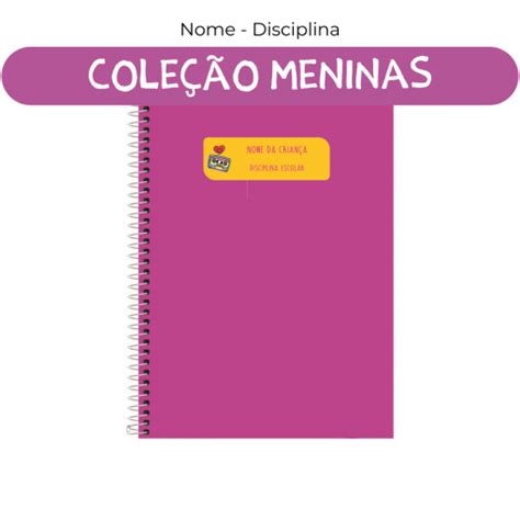 Etiqueta Escolar Para Matérias Meninas