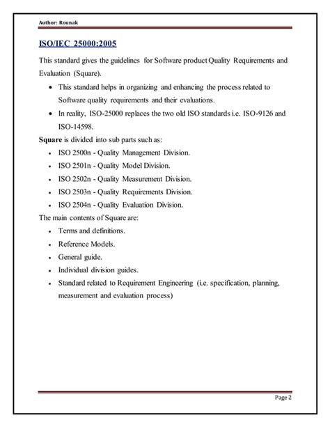 Quality Iso Ieee Standards Docx Computer Software And Applications