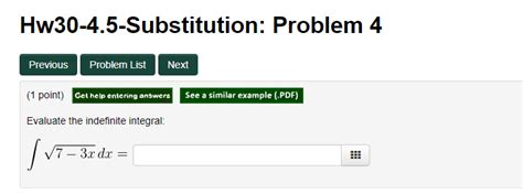 Solved Hw30 4 5 Substitution Problem 4 Previous Problem