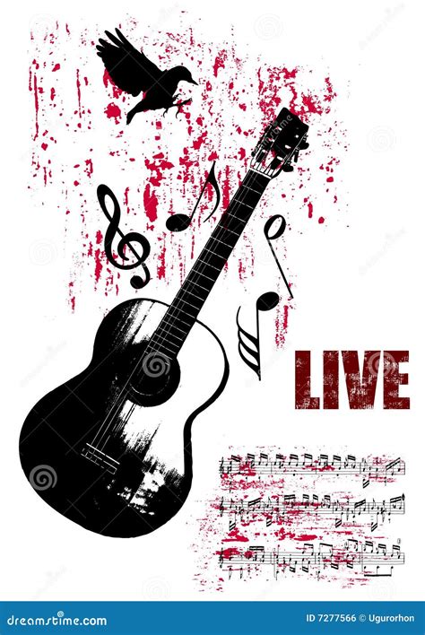 Grunge Concert Poster Stock Vector Illustration Of Color 7277566