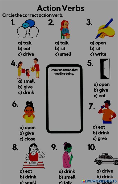 Verbs Live Worksheets