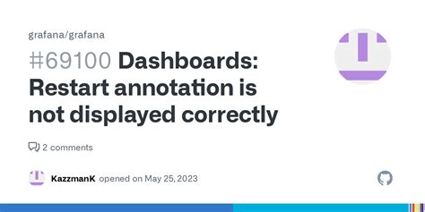 Dashboards Restart Annotation Is Not Displayed Correctly · Issue 69100 · Grafanagrafana · Github