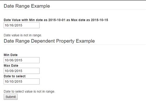 Amit Guptas Technical Blog Mvc Date Range Validation With Data
