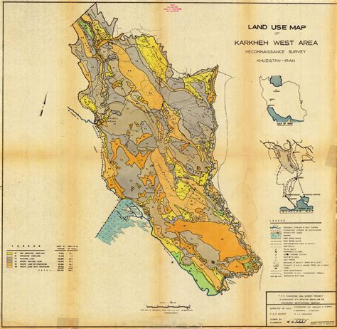 Land Use Map Of Karkheh West Area Reconnaissance Survey Khuzistan