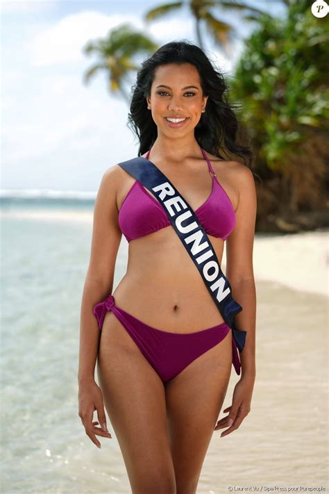 Marion Marimoutou Miss R Union Photo Officielle En Bikini Pour Le