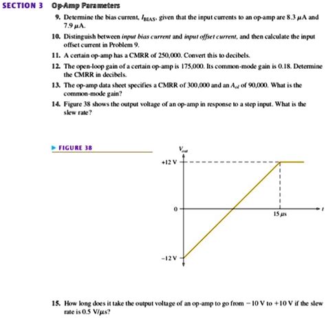 solved section 3 op amp parameters 9 determine the bias current ibs