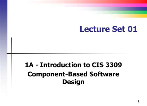 PPT Lecture Set 01 PowerPoint Presentation Free Download ID 1081754