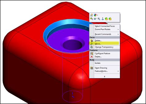 select connected faces in solidworks computer aided technology