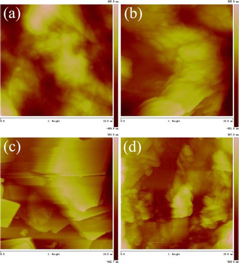 AFM Images Of Xerogels A TC16 Azo B TC16 Azo Me C SC16 Azo And