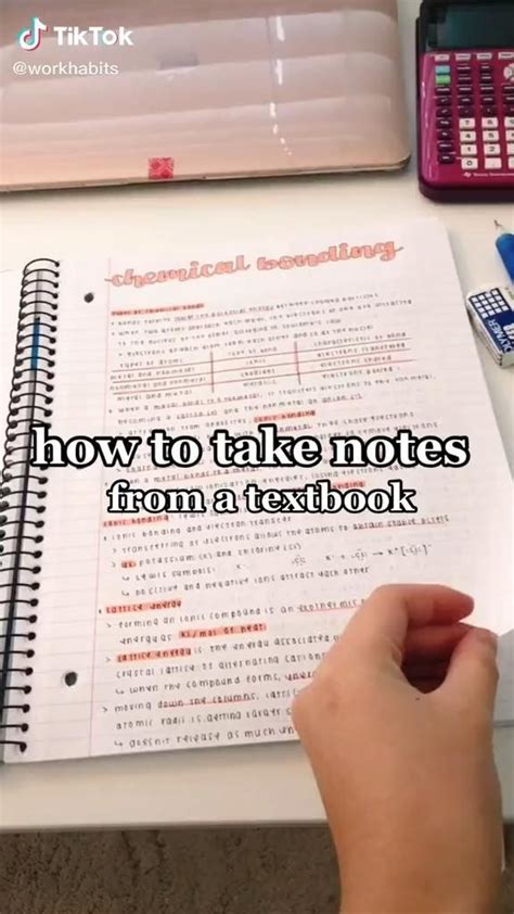 How To Take Notes From A Textbook School Organization Tips