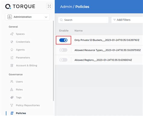 Policies Torque