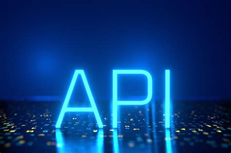Premium Photo Api Inscription On A Technological Background Operating