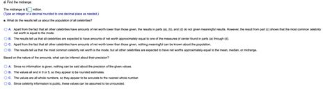 Solved Find The A Mean B Median C Mode And D Chegg