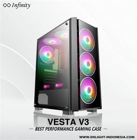 Case Infinity Vesta V Casing Komputer Pc Atx Tempered Glass No Fan Toko Komputer Surabaya