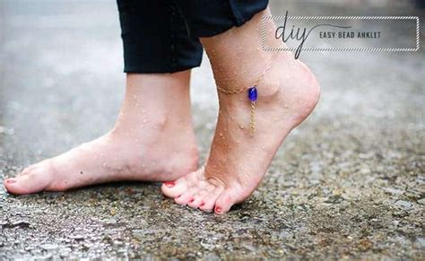 Easy Bead Diy Anklet Hello Glow
