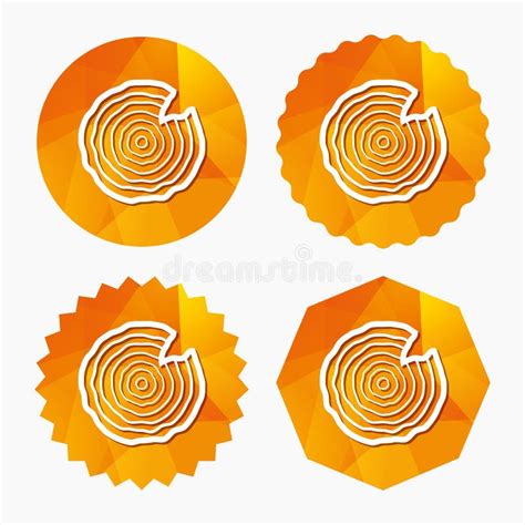 The Tree Rings Icon Tree Rings Symbol Stock Vector Illustration Of