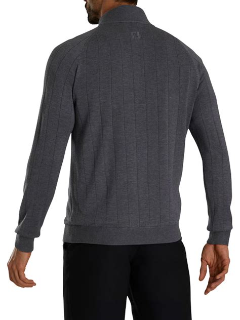Footjoy Drop Needle Pullover Heather Charcoal