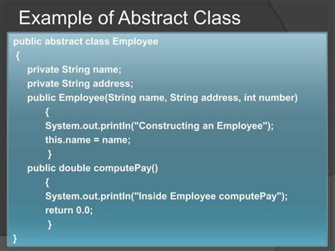 Java Abstract Class And Abstract Methods Pptx