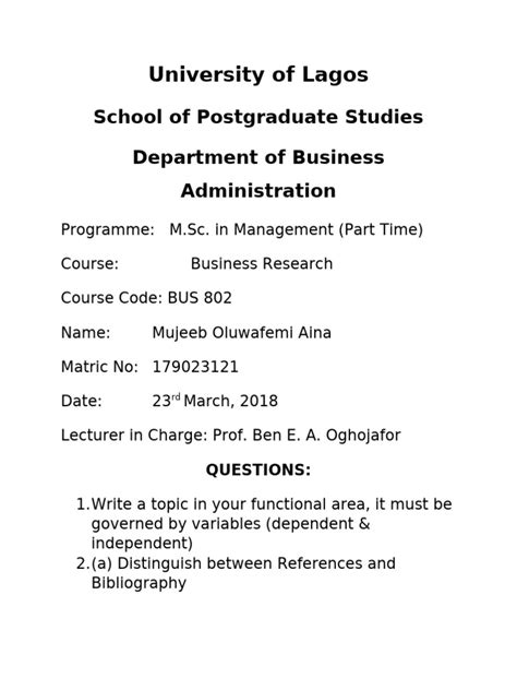 Assignment Pdf Bibliography Apa Style
