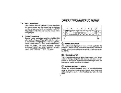 Contents Warranty Operating Instructions Audiovox Peq 200
