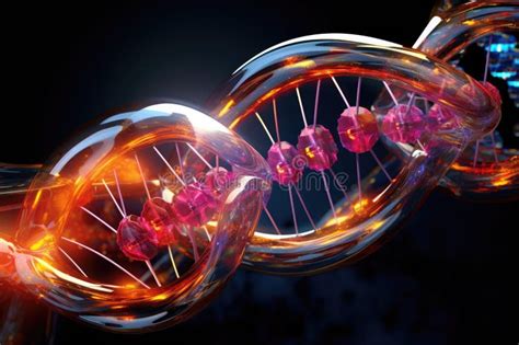 Nanotechnology And Dna Data Storage Interaction Stock Illustration