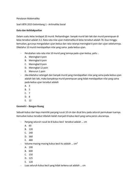 Penalaran Matematika 2023 Part 1 Pdf