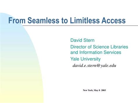 PPT From Seamless To Limitless Access PowerPoint Presentation Free