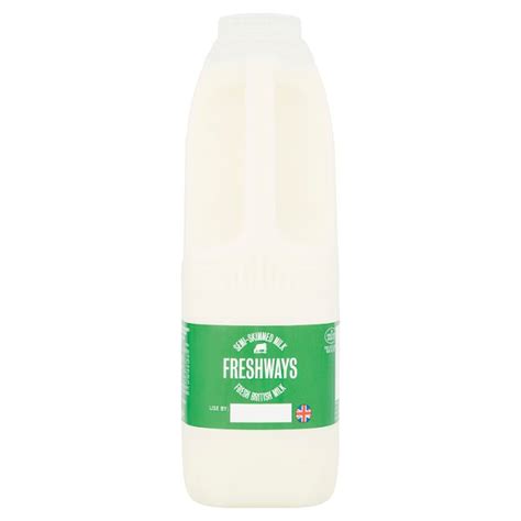 Milk Semi Skimmed 1 Litre Willesborough Budgens