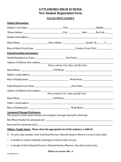Class Printable Registration Form Printable Forms Free Online