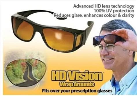 3457 New Hd Vision Wraparounds Sunglasses Night Vision Glasses Mens